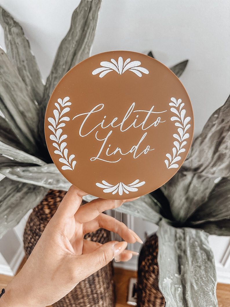 Cielito Lindo Baby Shower Cielito Lindo Cake Topper White Talavera ...