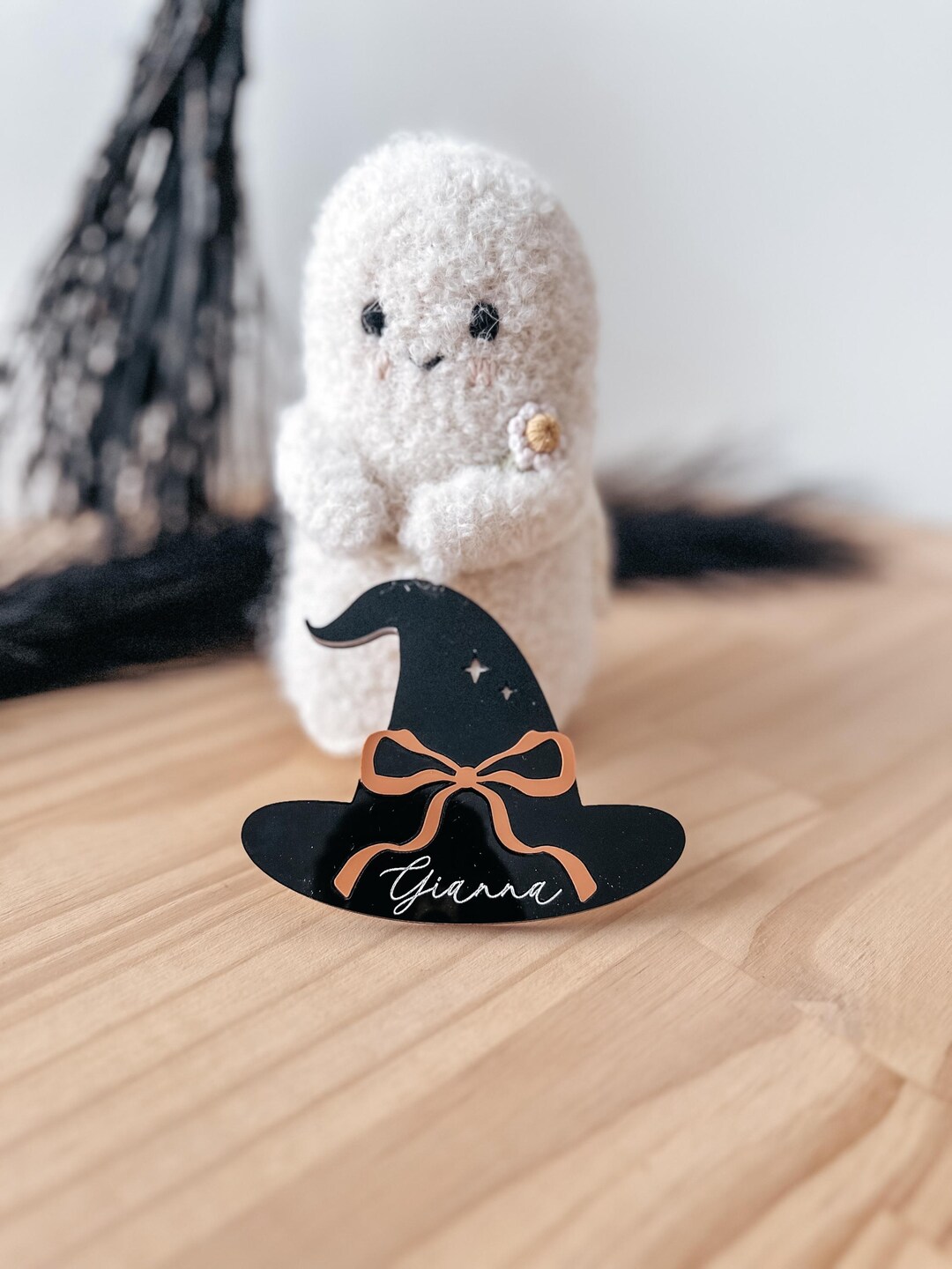 Witches Hat Boo Basket Tag | Custom Name Tag | Personalized Basket Tag ...