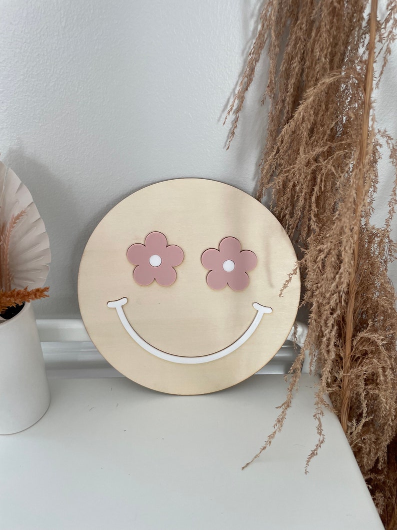 Retro Smiley Face Sign Kids Room Decor Retro Wooden Signs - Etsy