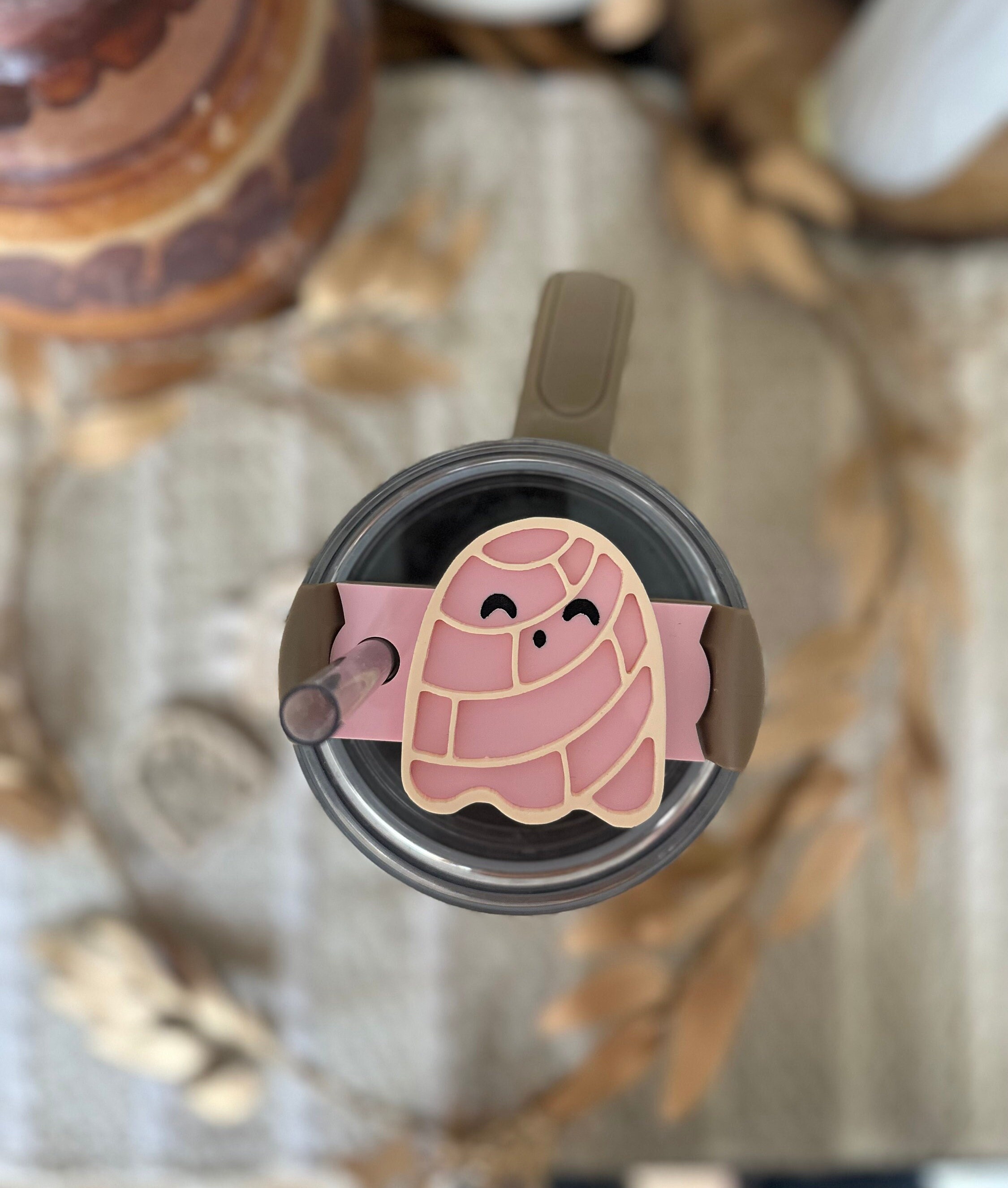 Ghost Concha Stanley Topper | Tumbler Topper Tag | Halloween Latino ...