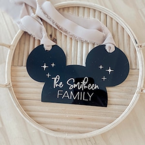 Mouse Ears Stroller Tag | Park Stroller Tag | Theme Park Name Tag ...