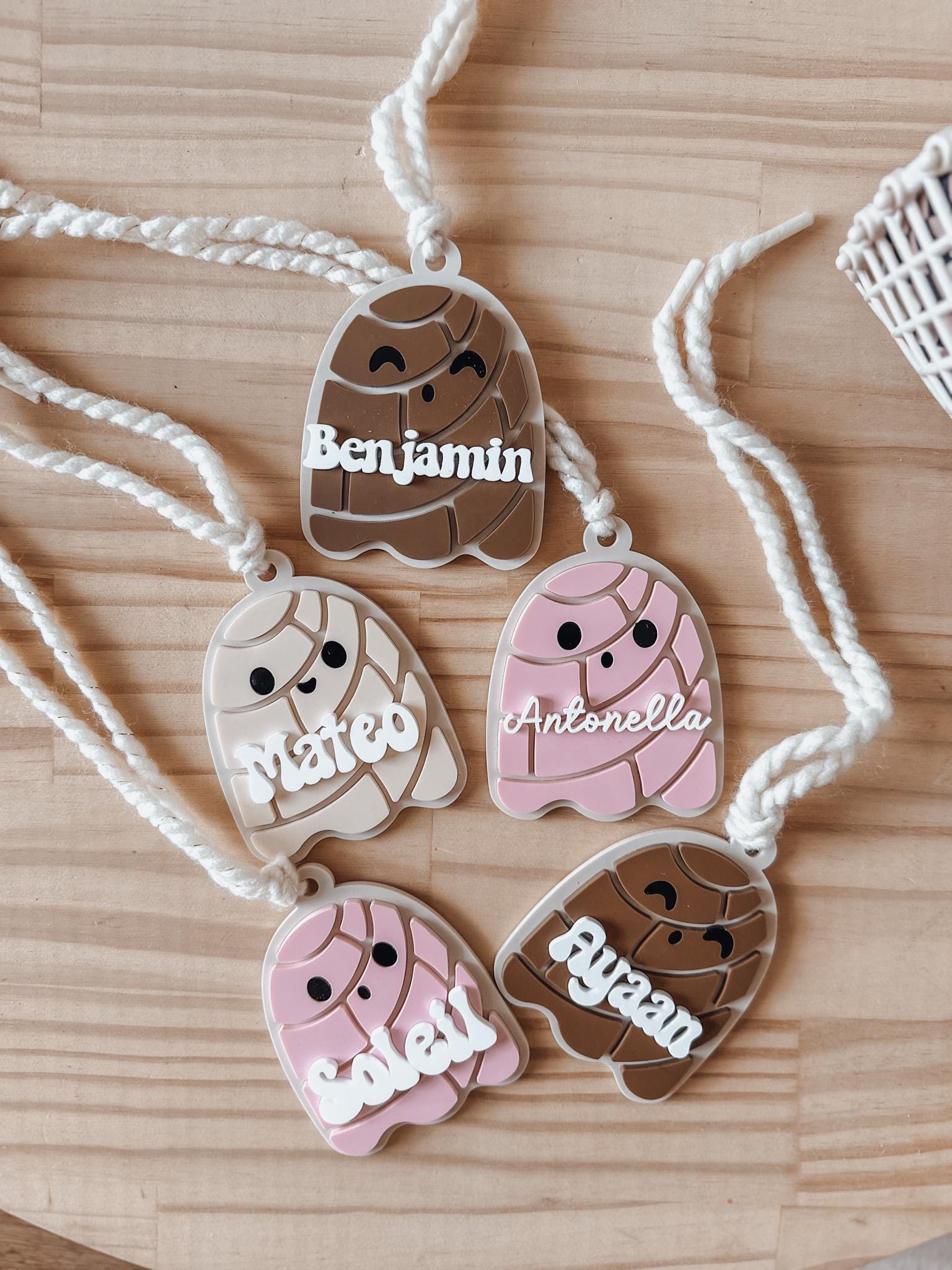 Ghost Concha Basket Tag Concha Name Tag Halloween Latino Concha Ghost ...