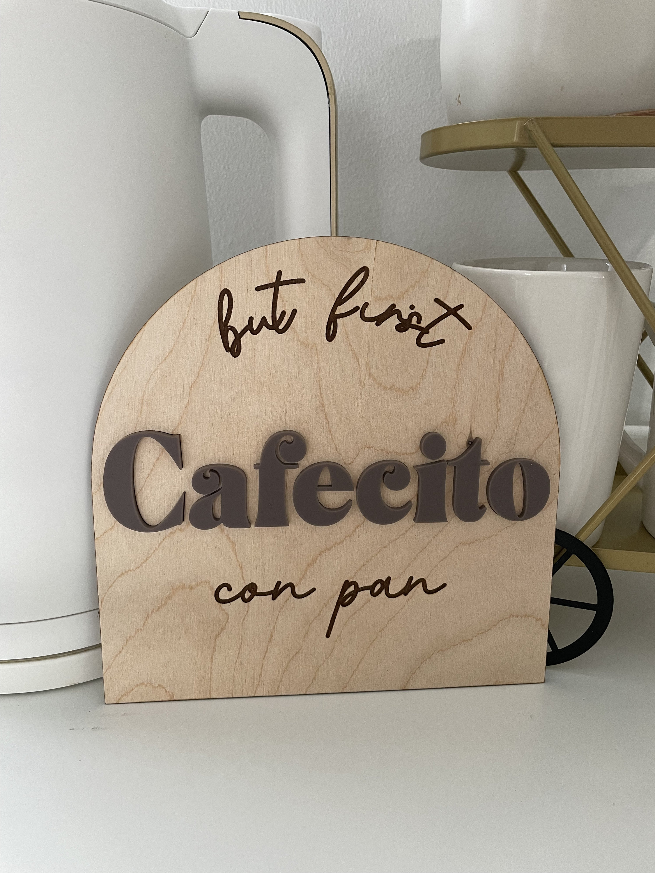 But First Cafecito Sign Arched Sign Decor Coffee Sign for - Etsy