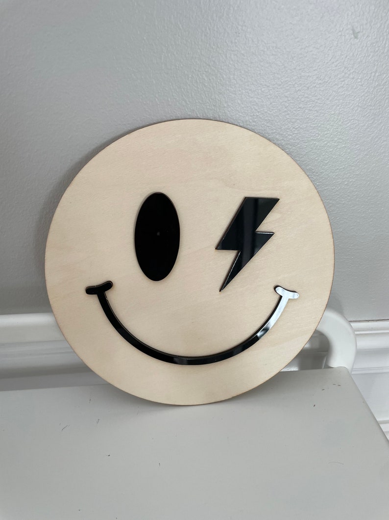 Retro Smiley Face Sign Kids Room Decor Retro Wooden Signs - Etsy