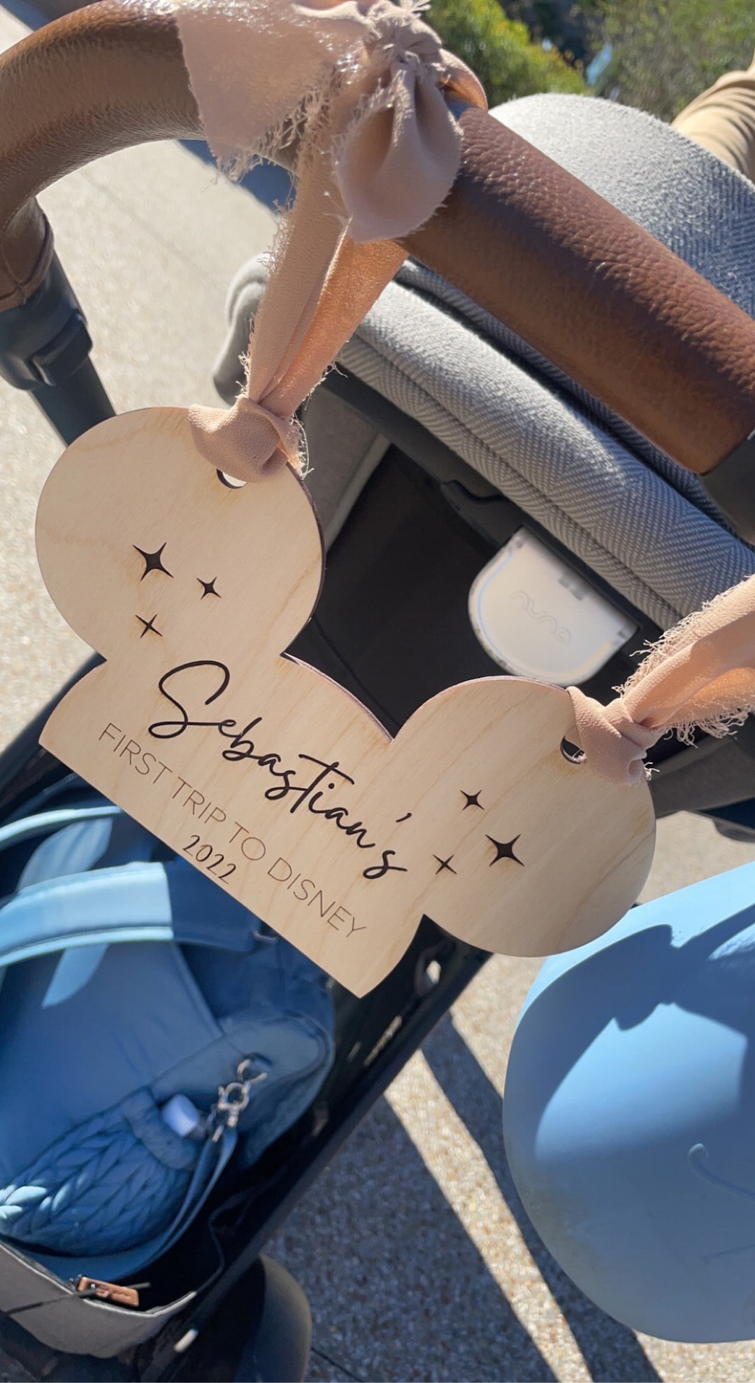 Theme Park Stroller Tag | Mouse Inspired Stroller Tag | Laser Engraved ...