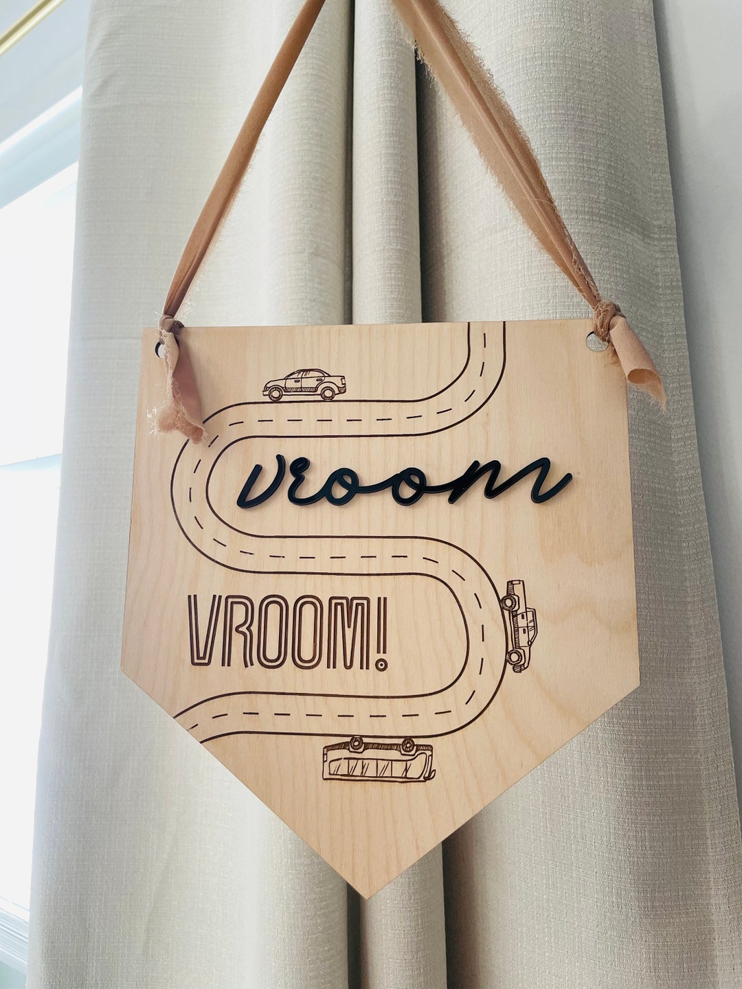 Nursery Vroom Vroom Sign | Playroom Sign | Kid's Room Sign | Nursery ...