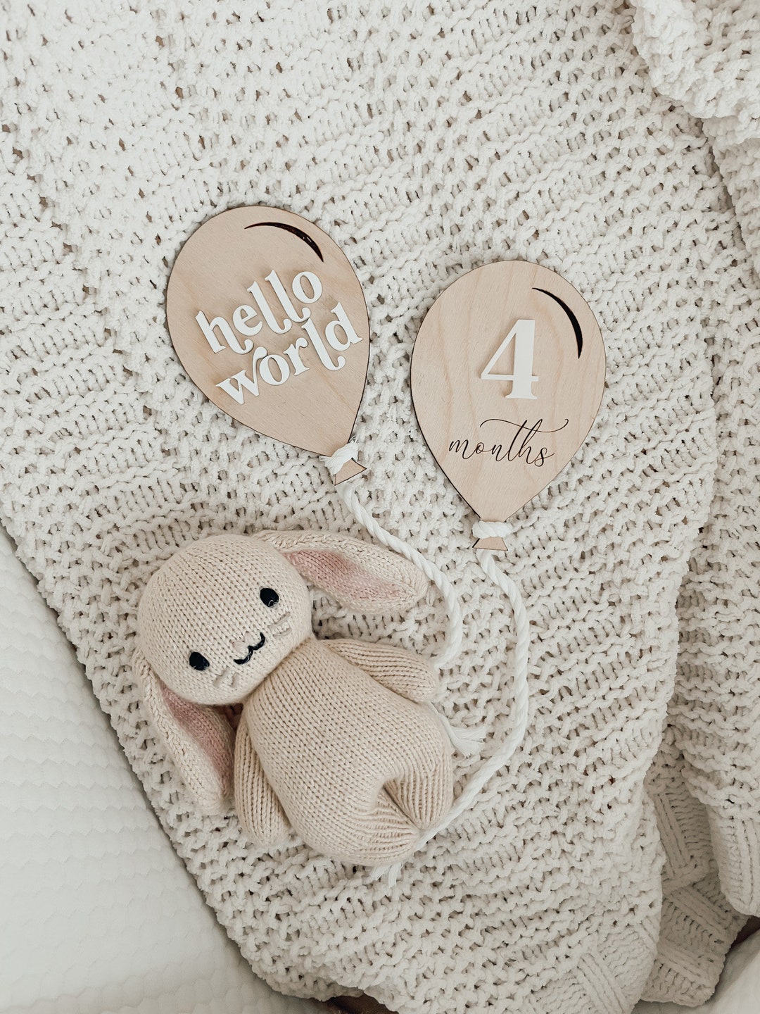 Balloon Baby Milestone Sign | Baby Gift | Monthly Baby Picture Sign ...