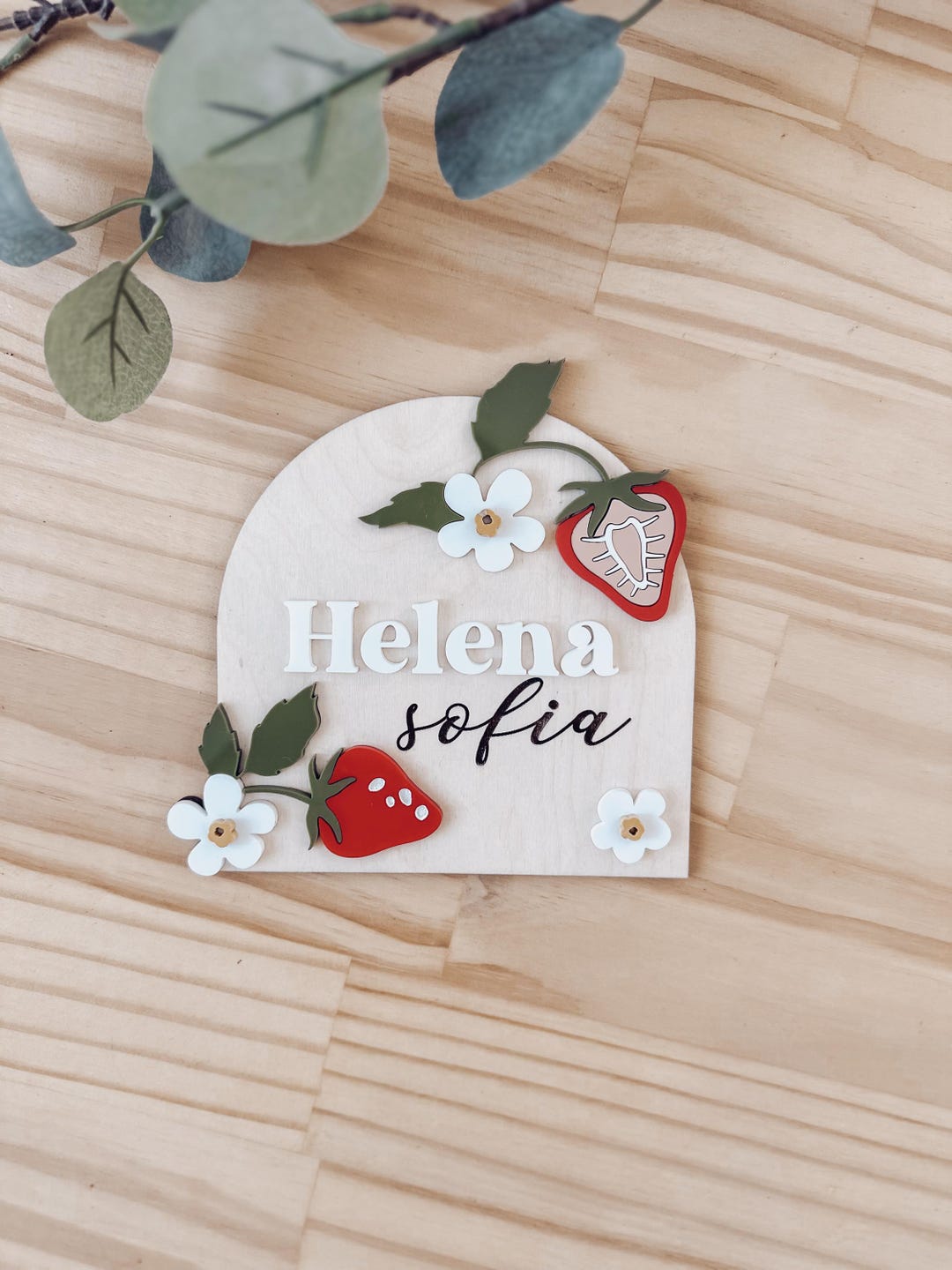 Strawberry Baby Name Sign| Baby Hospital Sign | Strawberry Baby Shower ...