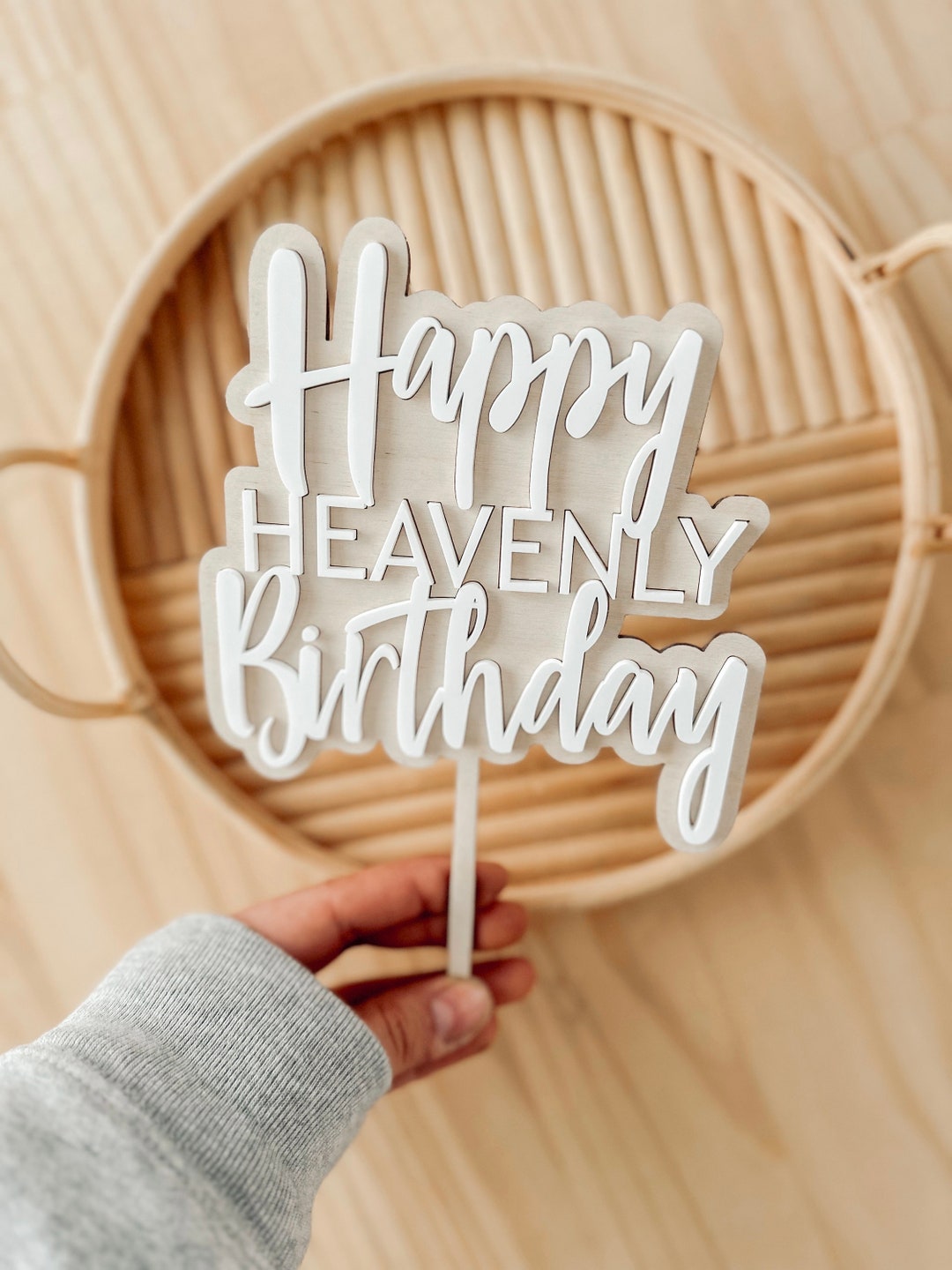 Heavenly Birthday Cake Topper | Happy Heavenly Birthday | Birthday Cake ...