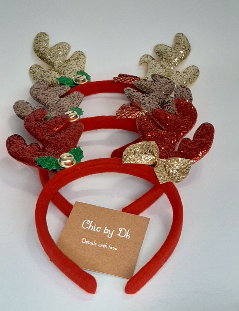 Reindeer Antlers Headband Christmas Deer Antler Headbands Etsy