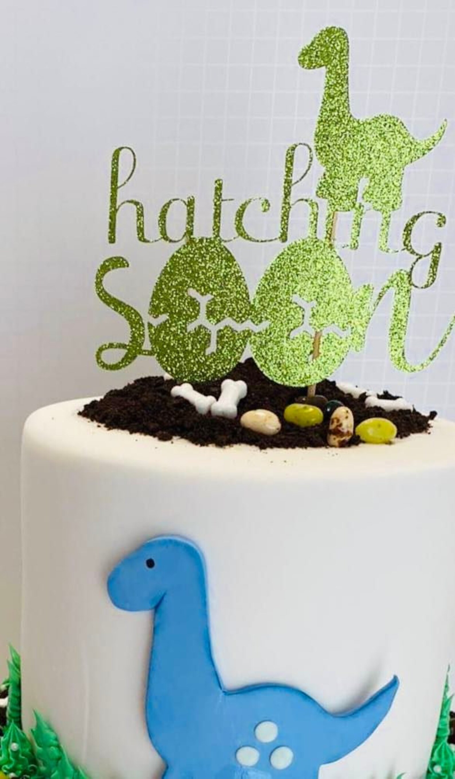 Dino Hatching Soon SVG & PNG Cake Topper, Digital Cut Files for Cutting ...