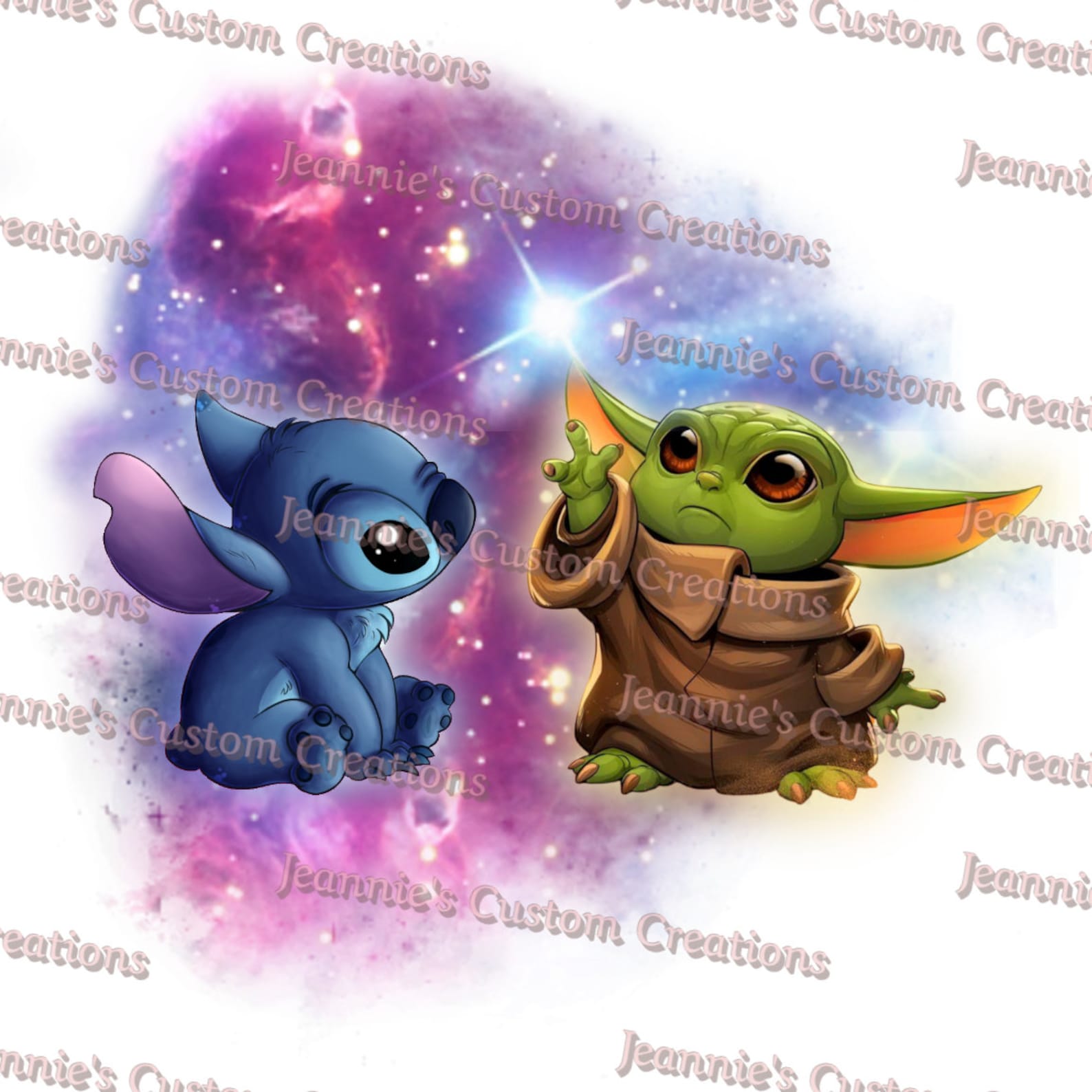 Grogu & Stitch - Baby Yoda PNG, Sublimation Print, Digital Downloads ...