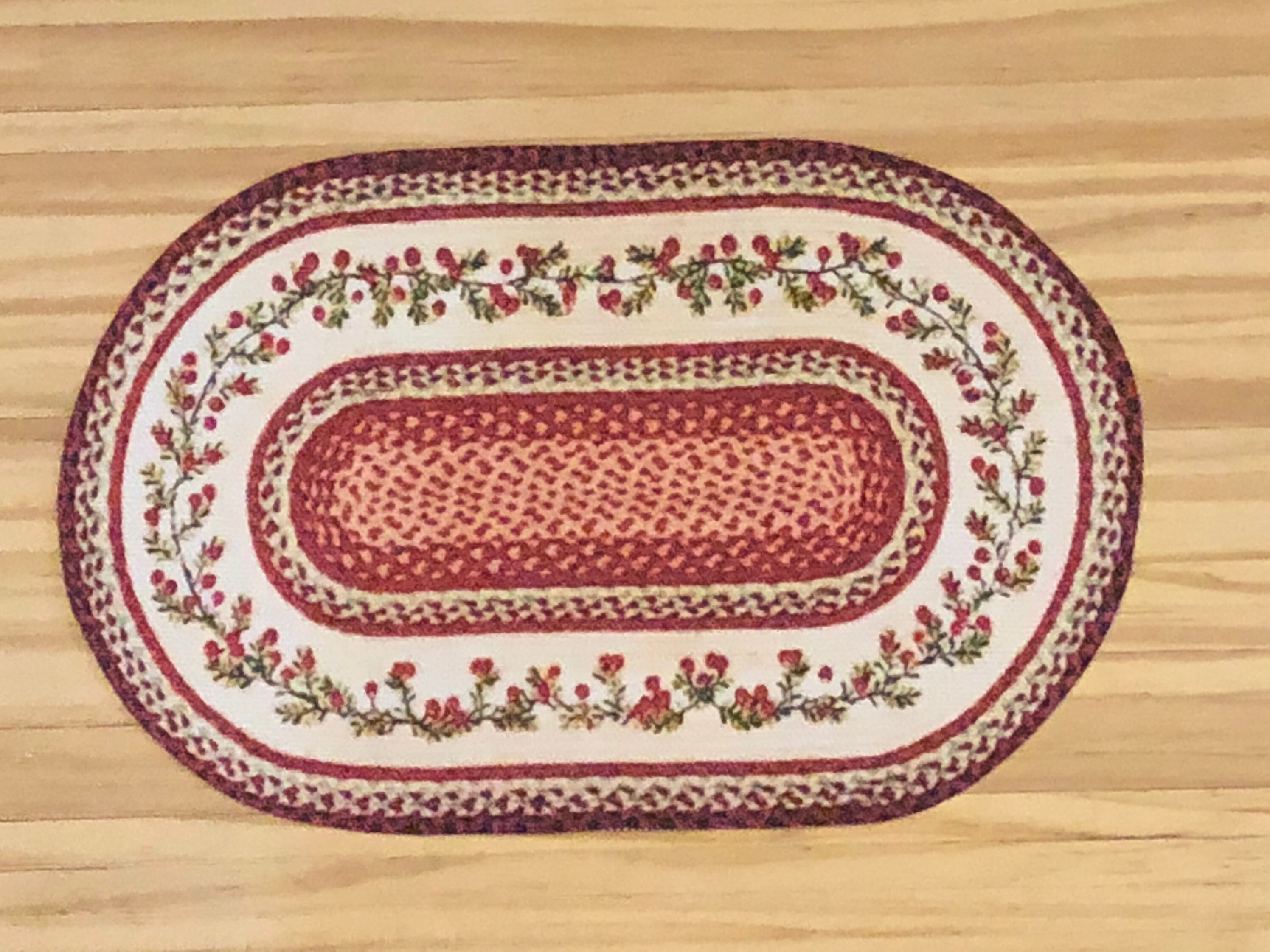 Dollhouse Miniature Rug Christmas Rug Velvet Oval Red Rug - Etsy