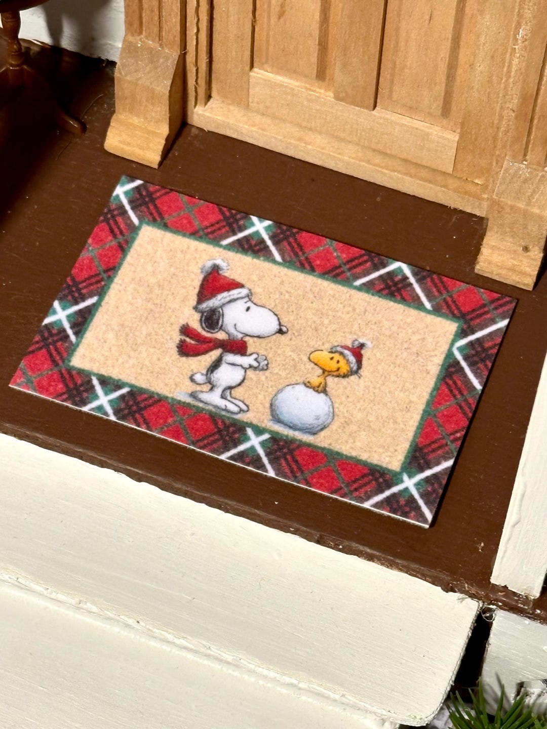 Dollhouse Miniature Snoopy Christmas Rug / Doormat Carpet 1:12 Scale - Etsy