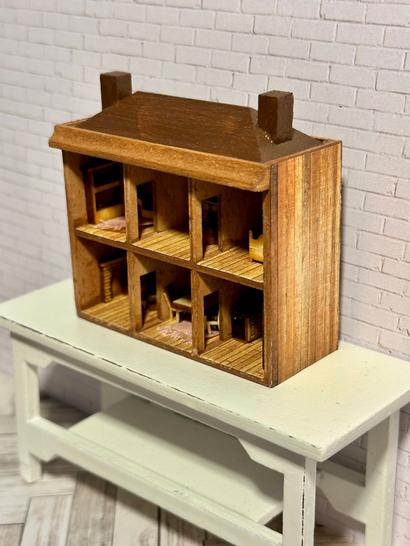 Dollhouse Miniature Mini Dollhouse With Furniture 1:12 Scale - Etsy