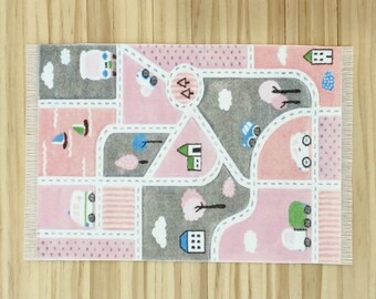 Pink Dollhouse Rug | Etsy