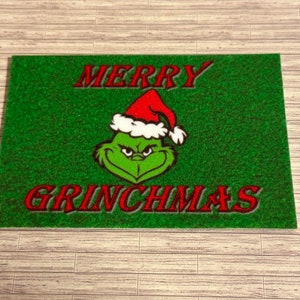 Dollhouse Miniature Christmas Doormat Rug Grinch - Etsy