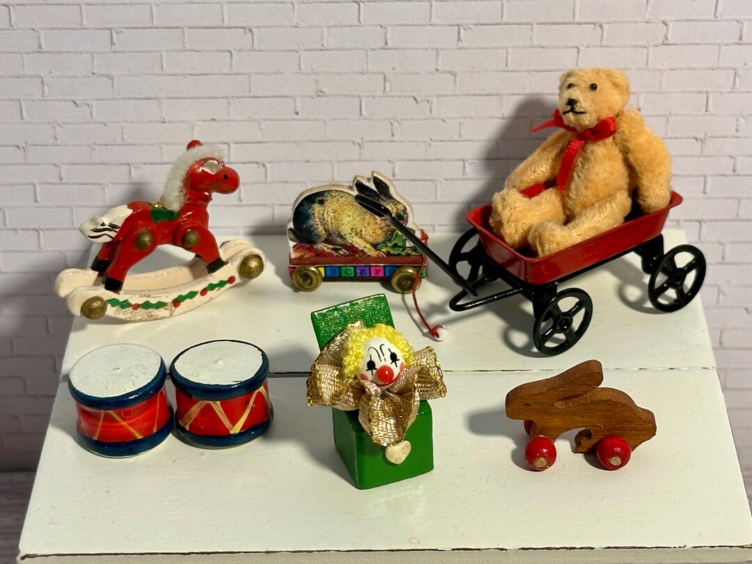 Dollhouse Miniature Vintage Toy Collection Set 1:12 Scale - Etsy