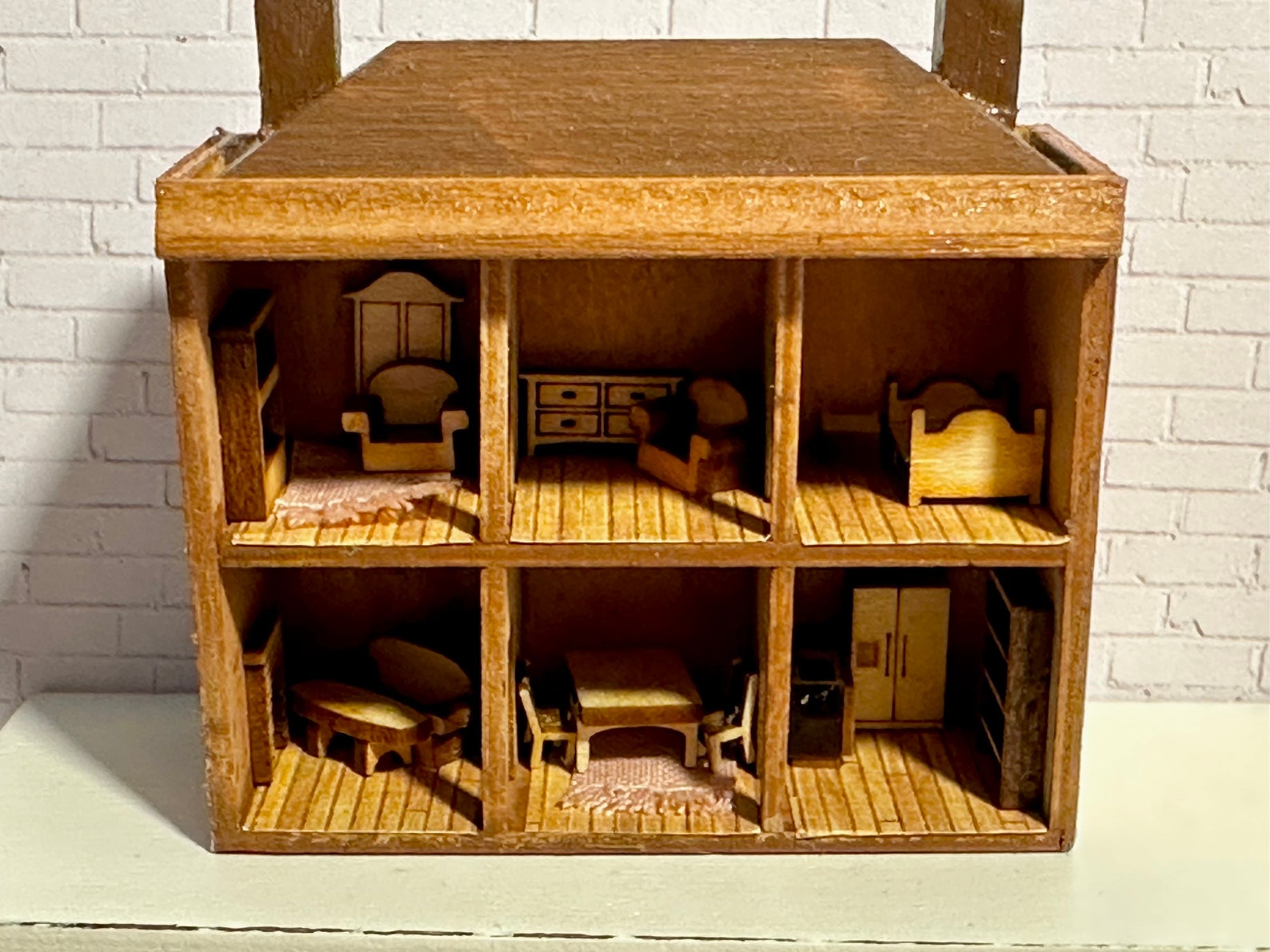 Dollhouse Miniature Mini Dollhouse With Furniture 1:12 Scale - Etsy