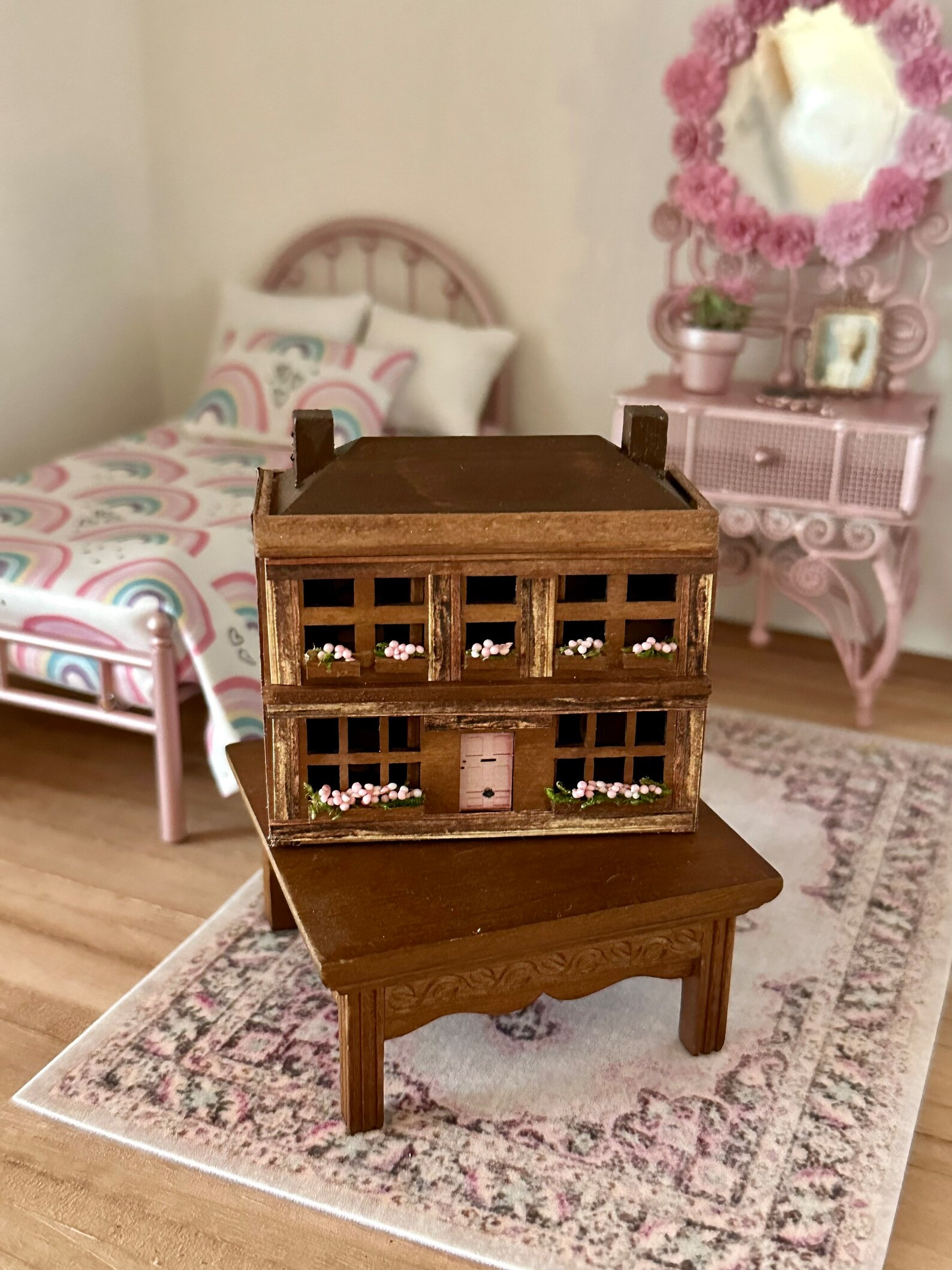 Dollhouse Miniature Mini Dollhouse With Furniture 1:12 Scale - Etsy