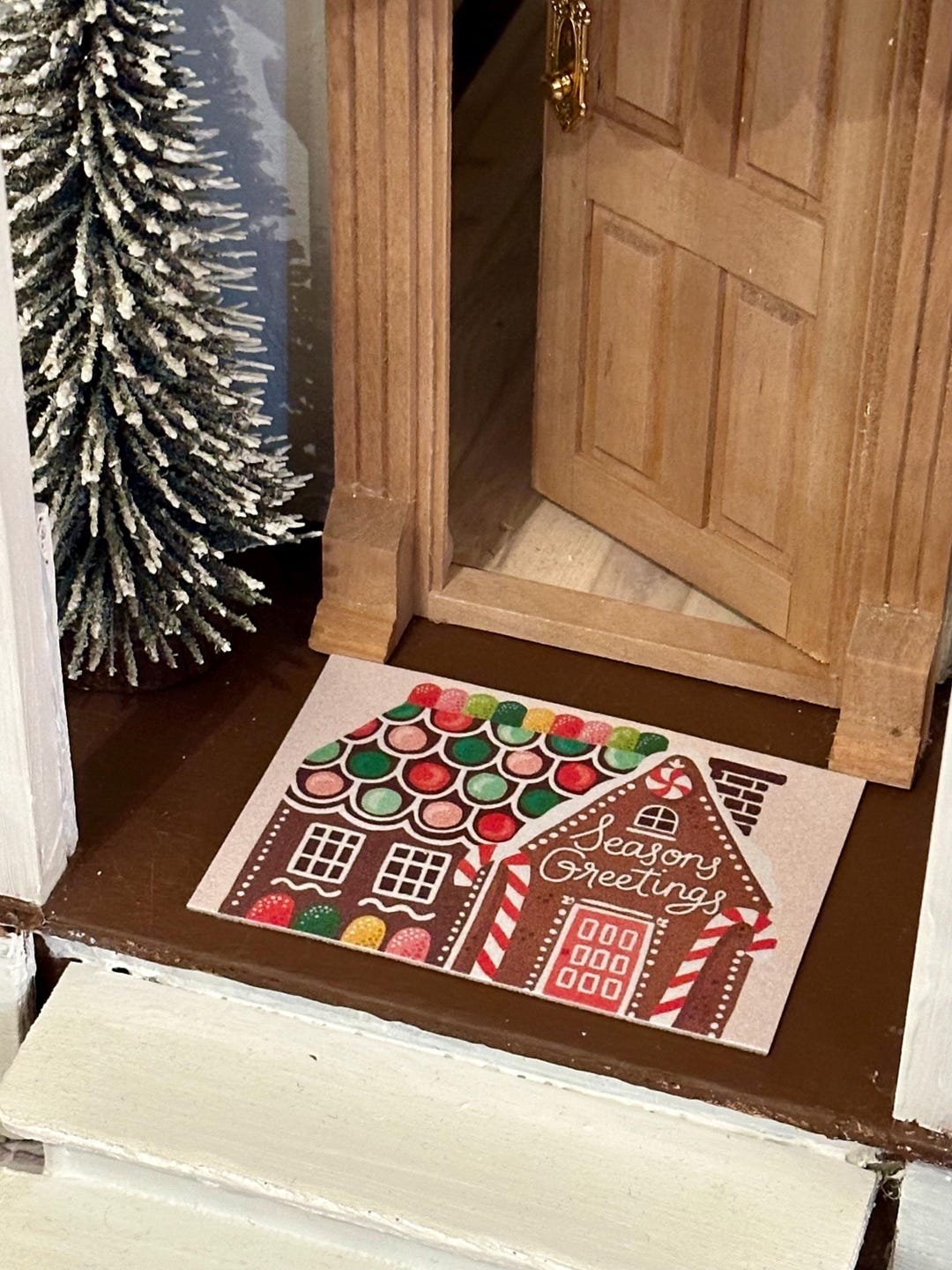 Dollhouse Miniature Gingerbread Christmas Rug - Etsy