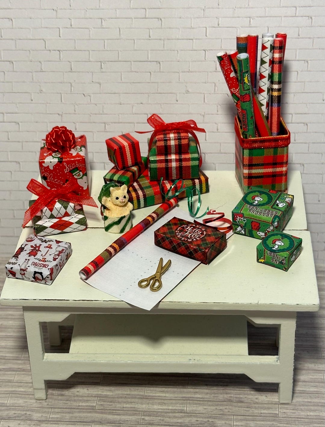 Dollhouse Miniature Christmas Presents Gift Set 1:12 Scale - Etsy