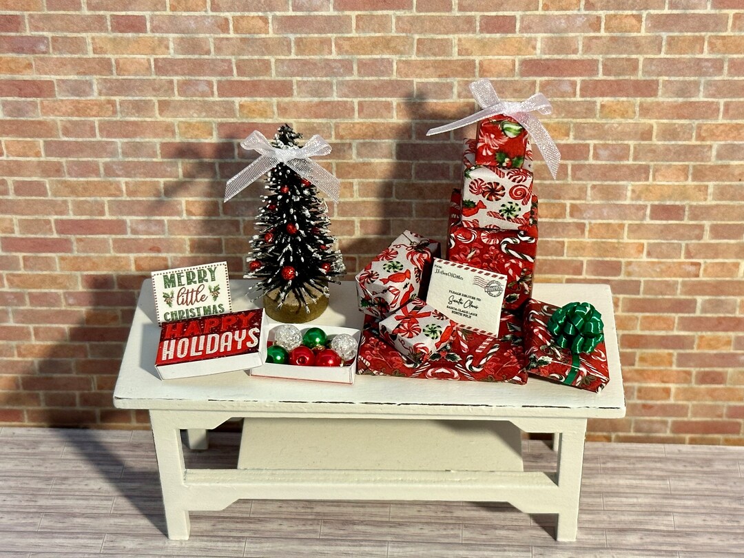 Dollhouse Miniature Christmas Presents Gifts Decor With Box of ...