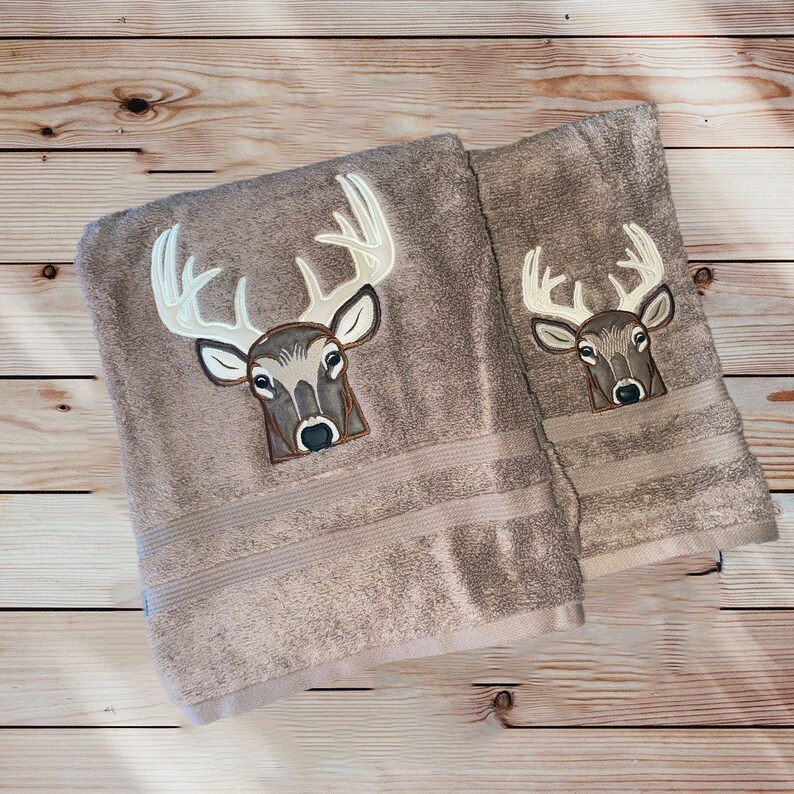 Personalized Buck Hooded Towel, Youth Deer Bath Towel - Etsy