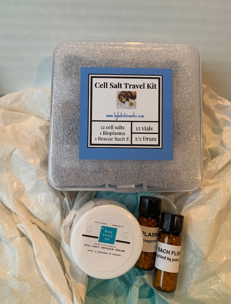 12 Cell Salts Travel Kit + FREE Rescue Bach Remedy, Bioplasma, Mag Phos ...