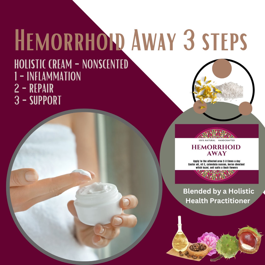 Hemorrhoid 3 Step Set. Holistic Gentle Approach - Listen What Your Soul ...