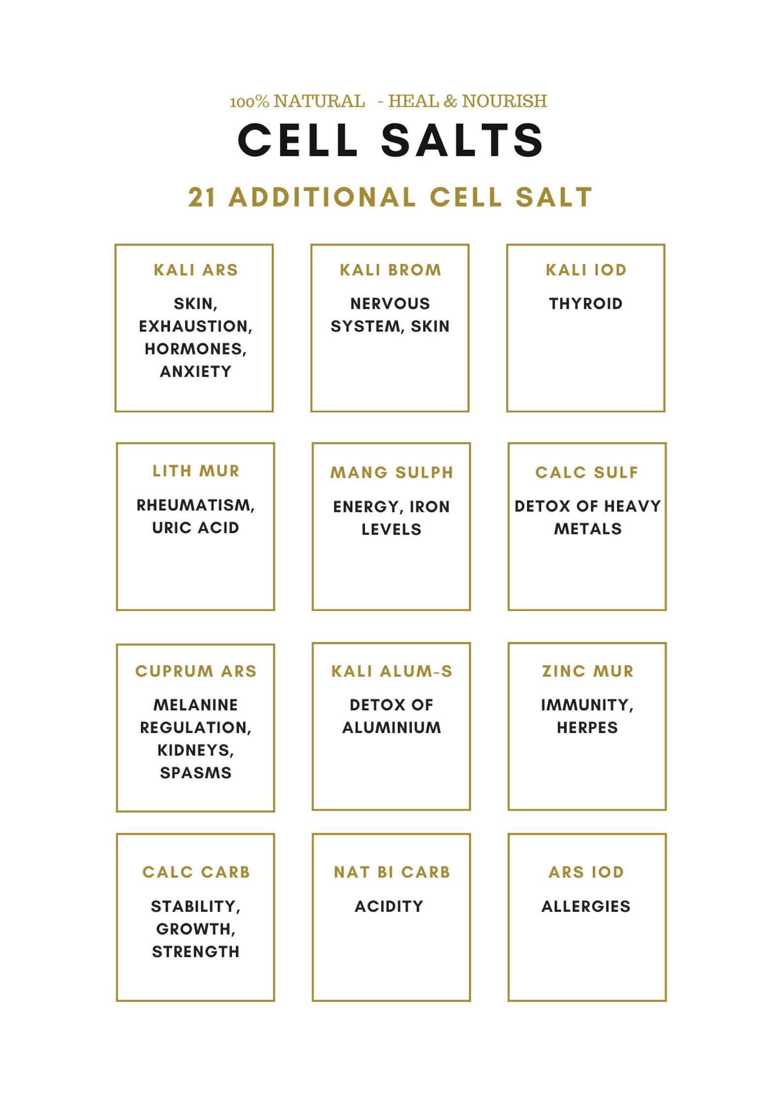 12 Cell Salts Combination. Lactose Free 12 in 1 Tissue Salts. Liquid Cell Salts. Colloidal ...