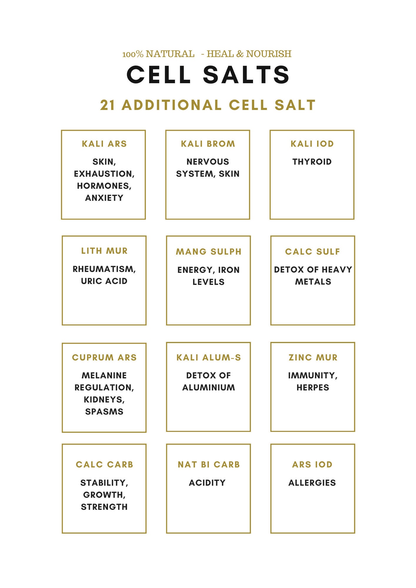 12 Cell Salts Combination. Lactose Free 12 in 1 Tissue Salts. Liquid Cell Salts. Colloidal ...