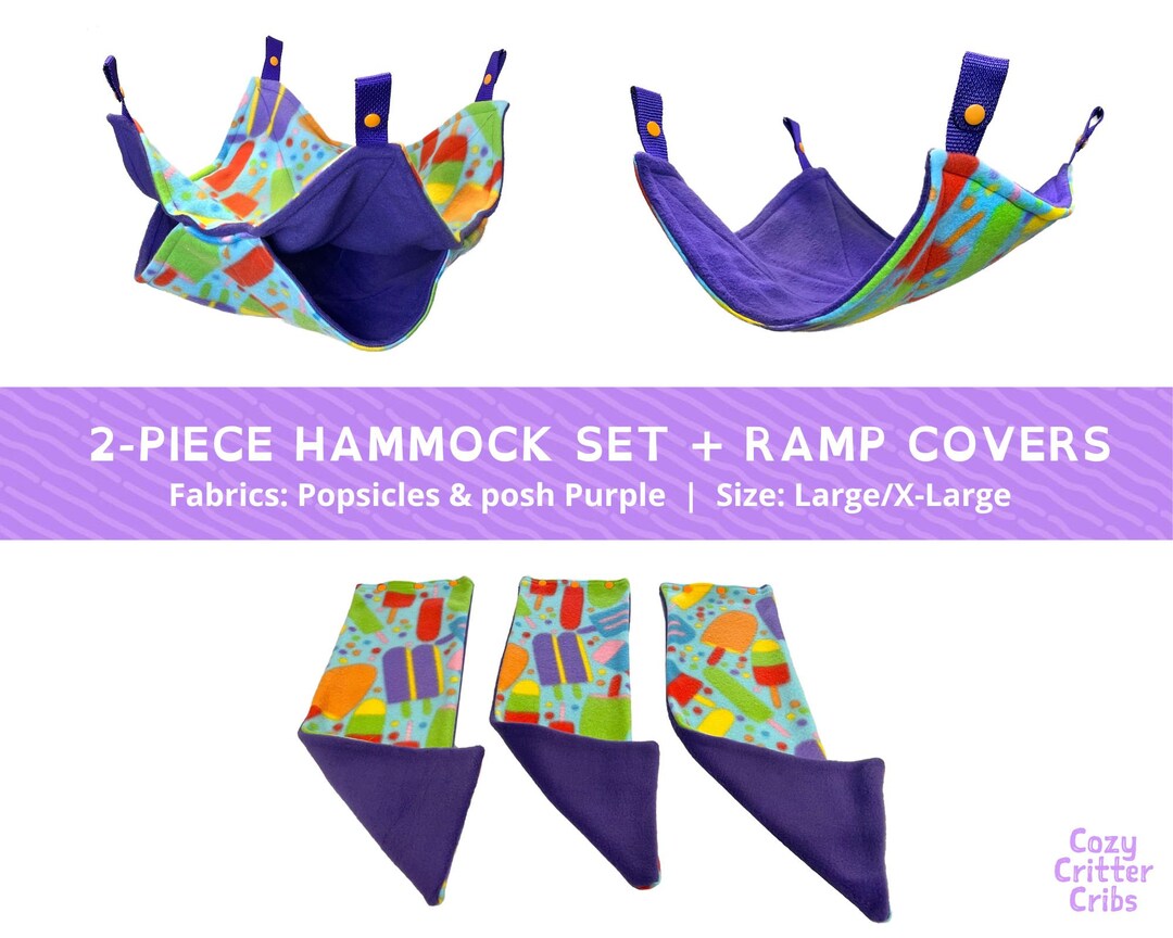 2-piece Hammock Set + 3-pack Ramp Covers "popsicles Aqua" (x-large ...