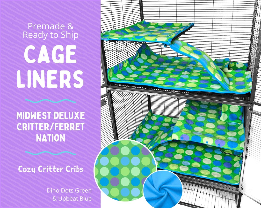 7-piece Cage Liner Set Midwest Double Critter/ferret Nation PREMADE ...