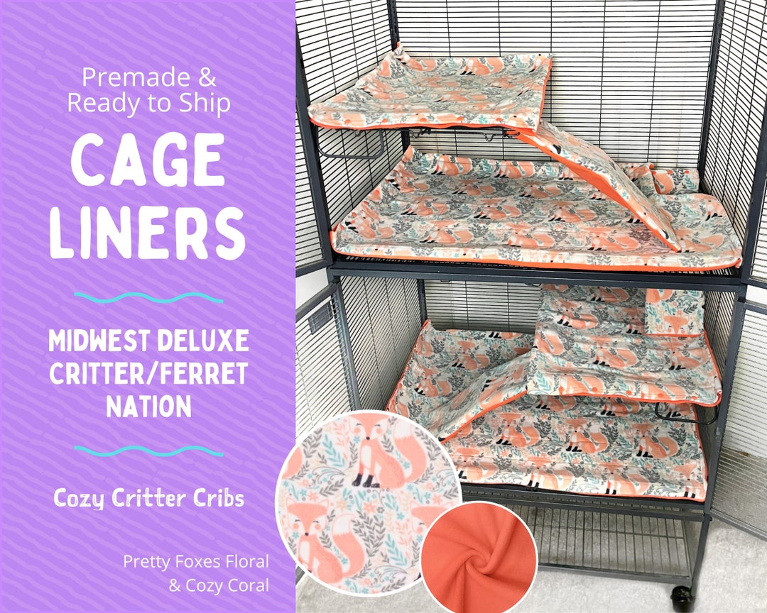 7-piece Cage Liner Set Midwest Double Critter/ferret Nation PREMADE ...