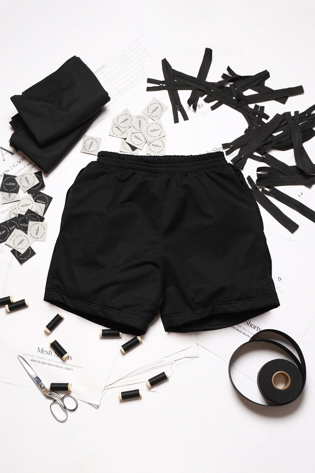 Mesh Shorts PDF Pattern With Video Tutorial - Mesh Shorts Sewing ...