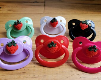 Strawberry Cake Girly Adult Pacifier Popular Cartoon Character - Etsy