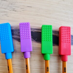 Silicone Pencil and Pen Toppers Anxiety, Adhd, Ocd, Stress Aide Chew ...