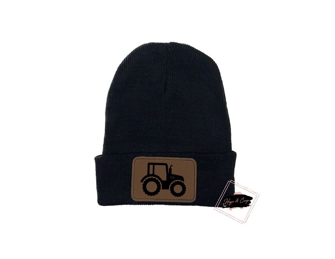 Tractor Faux Leather Patch Hat Tractor Patch Hat Custom Hat Tractor Hat ...