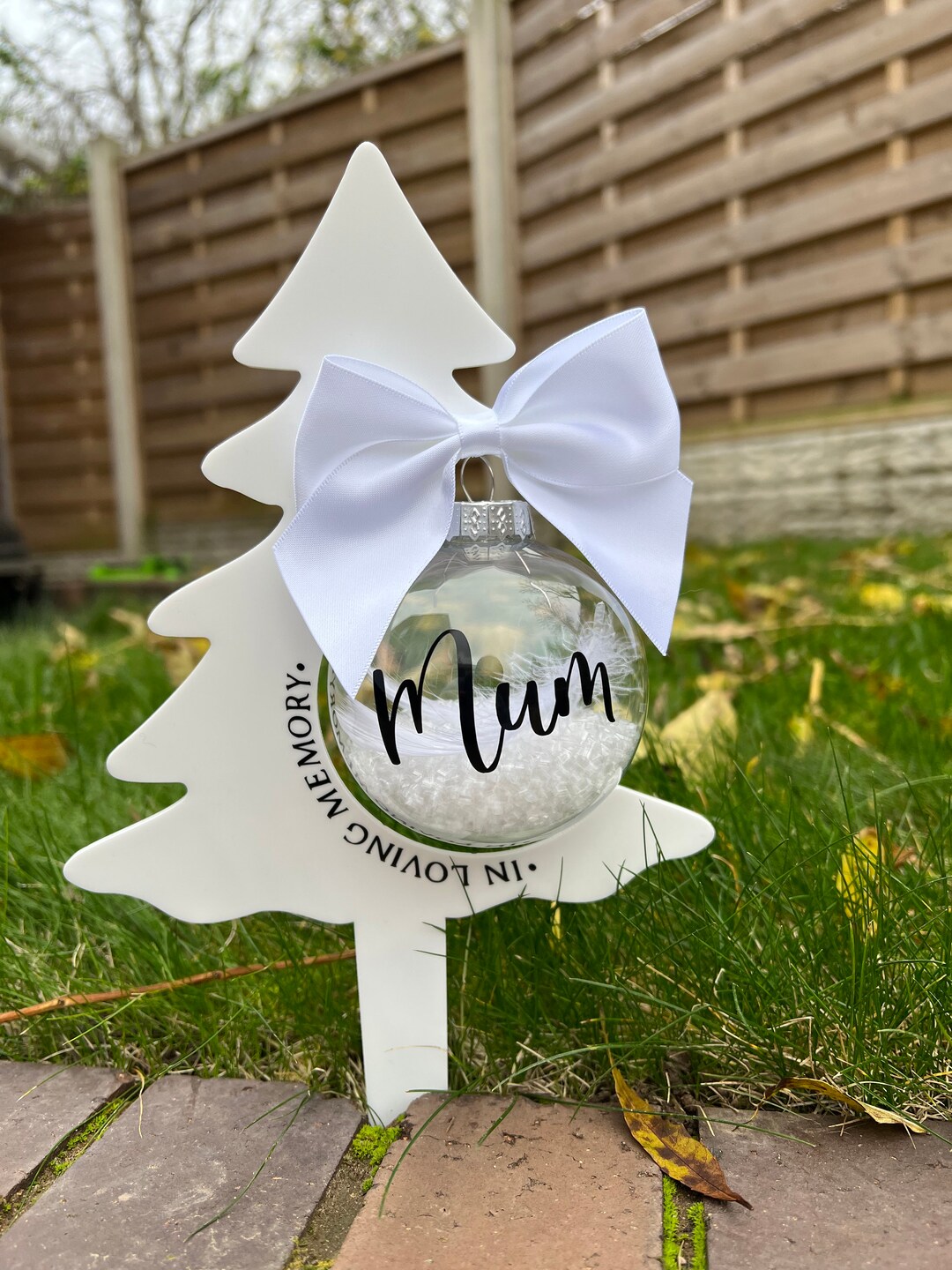 Christmas Grave Maker, Memorial Grave Plaque, Memorial Bauble, Heaven ...