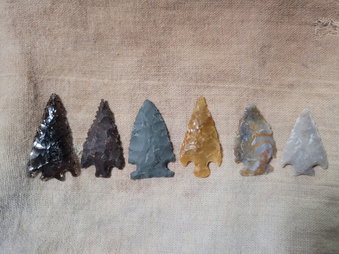 Set of Six Arrowheads - Etsy