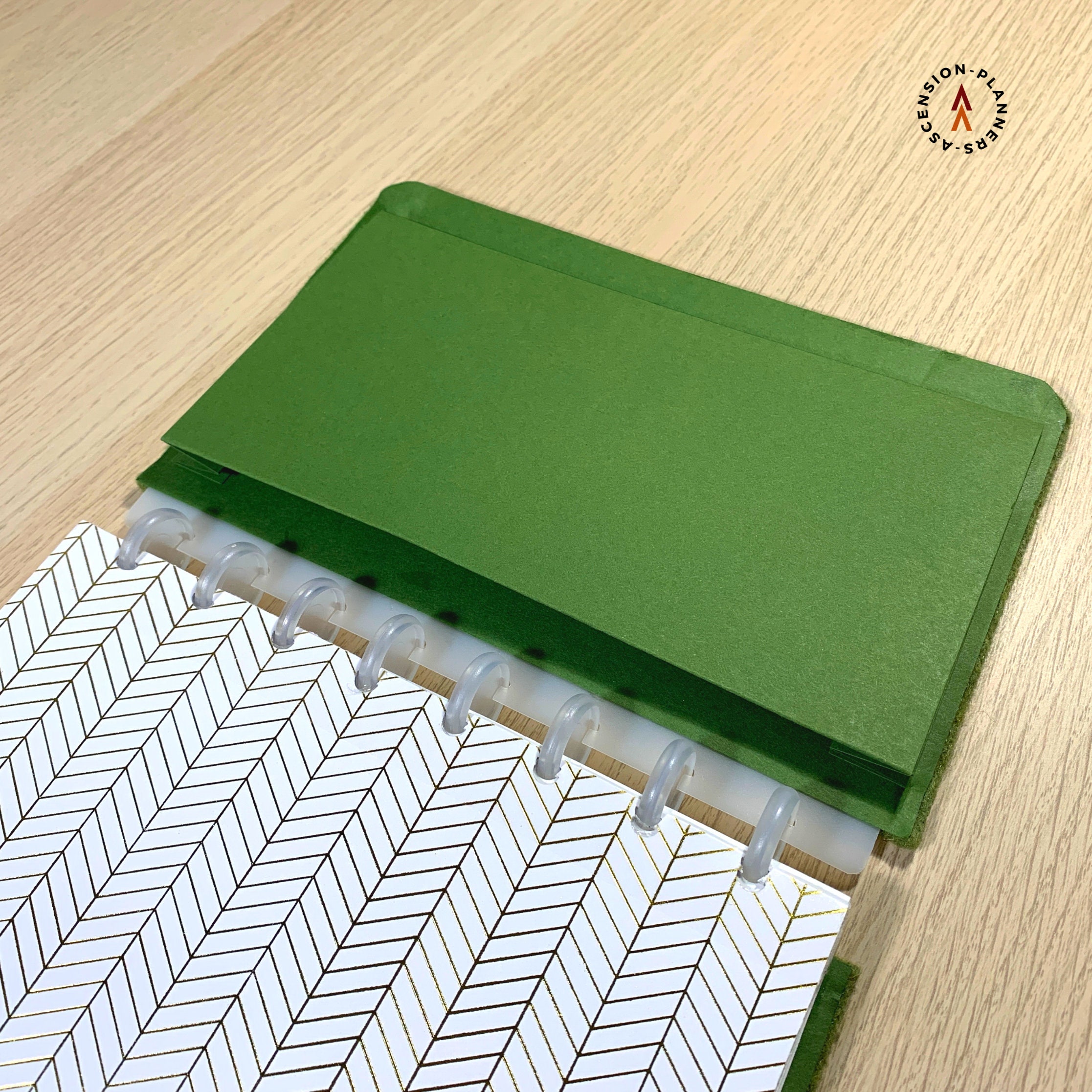 Green Felt Planner Cover for Discbound Half Letter & Happy Planner ...