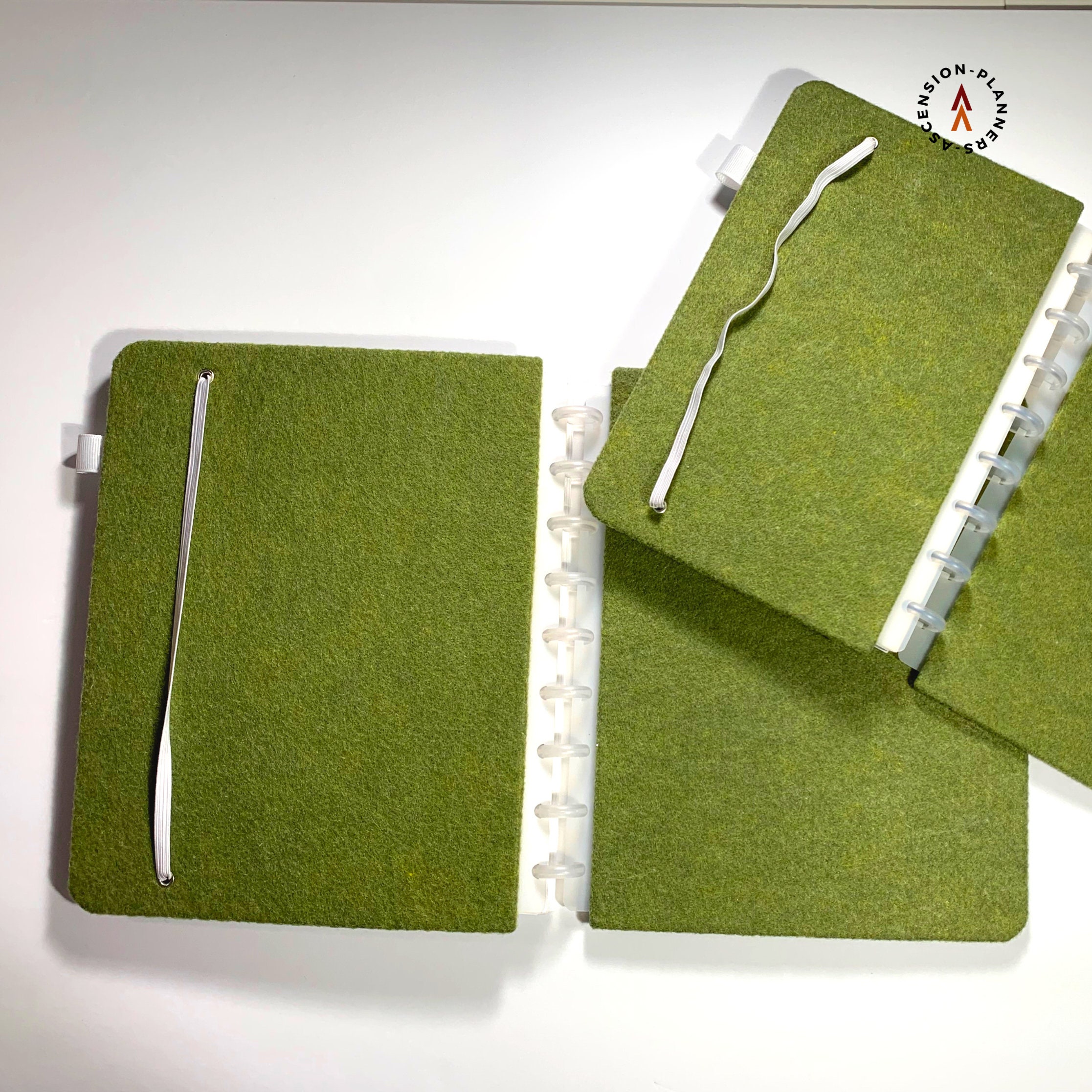 Green Felt Planner Cover for Discbound Half Letter & Happy Planner ...