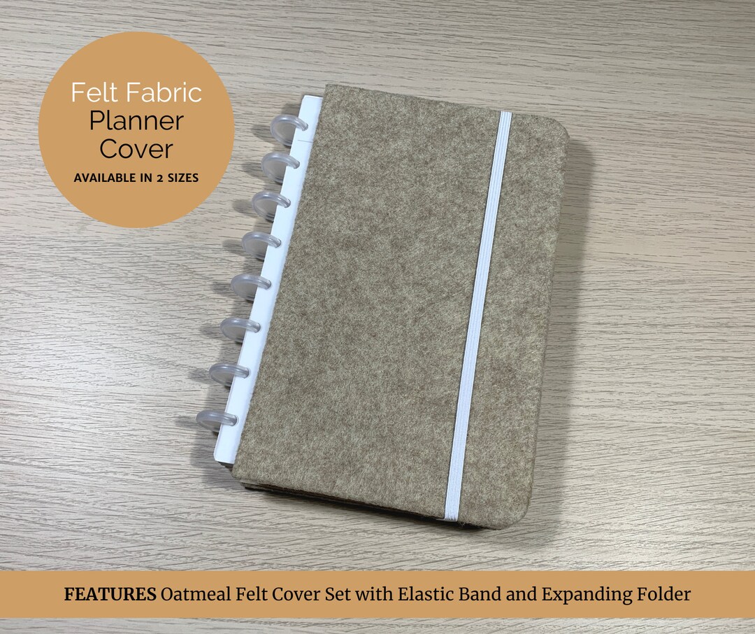 Felt Discbound Planner Cover for Half Letter & Happy Planner - Etsy