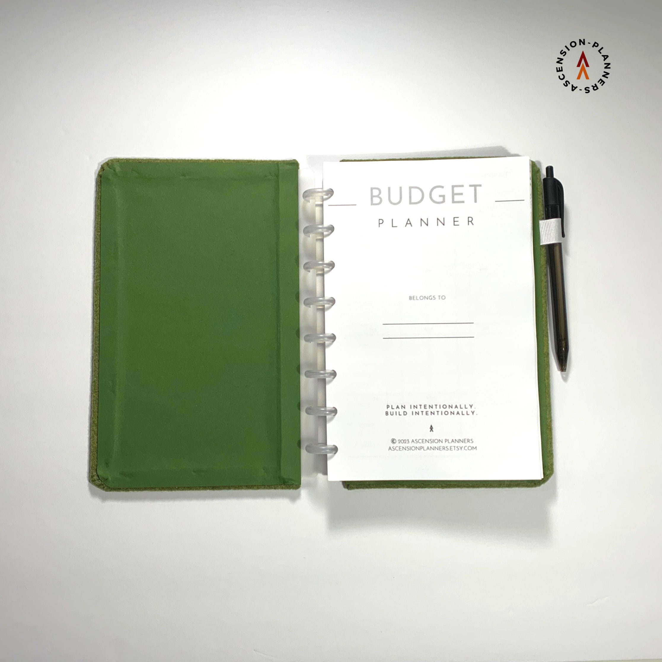 Green Felt Planner Cover for Discbound Half Letter & Happy Planner ...