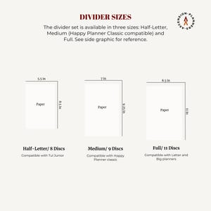 Crystal Clear Planner Dividers for Discbound Planners in 3 Sizes | Set ...