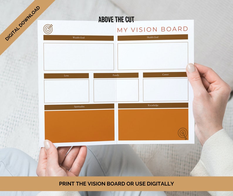 Printable Vision Board US Letter A4 & Poster Sizes - Etsy