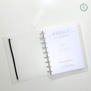 Frosted Clear Planner Cover for Discbound Planners in All Sizes | Snap ...