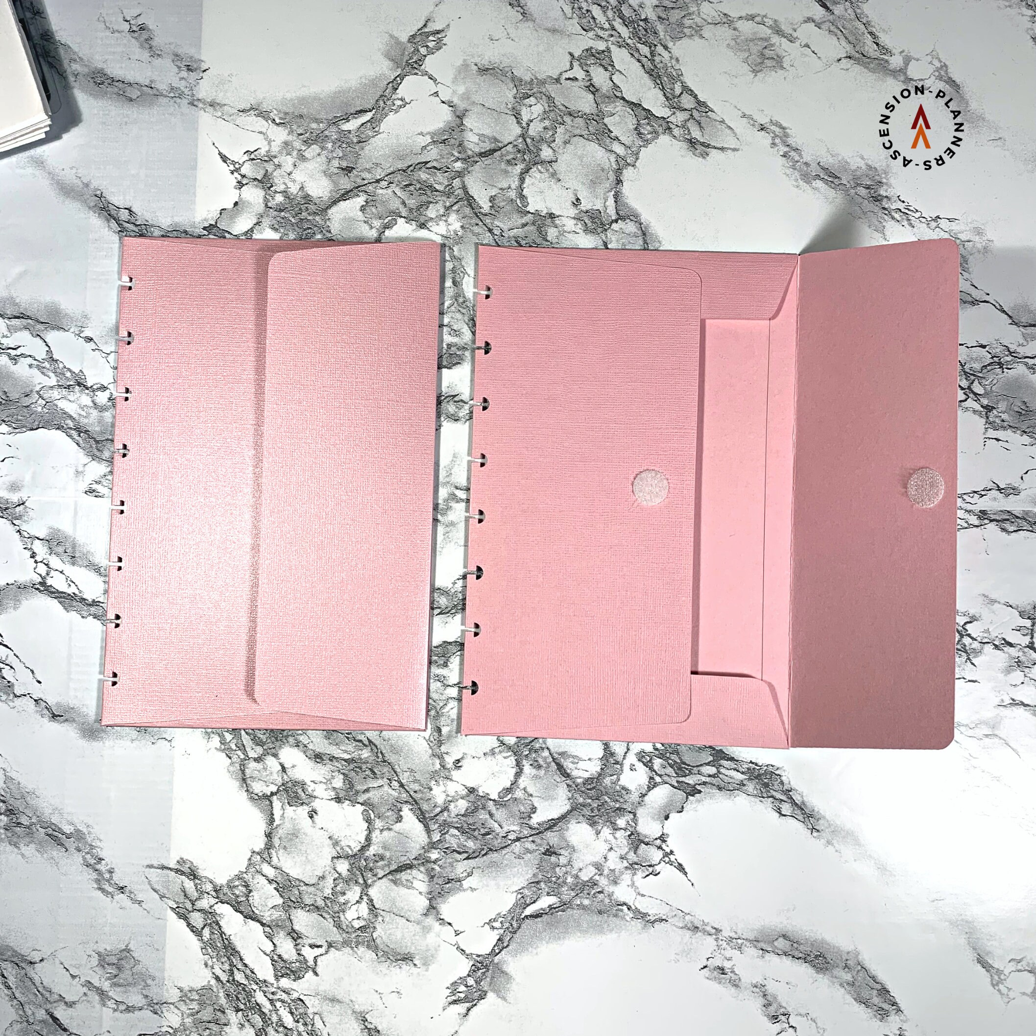 Discbound Planner Envelope in Matte & Shimmer Pink Half-letter Happy ...