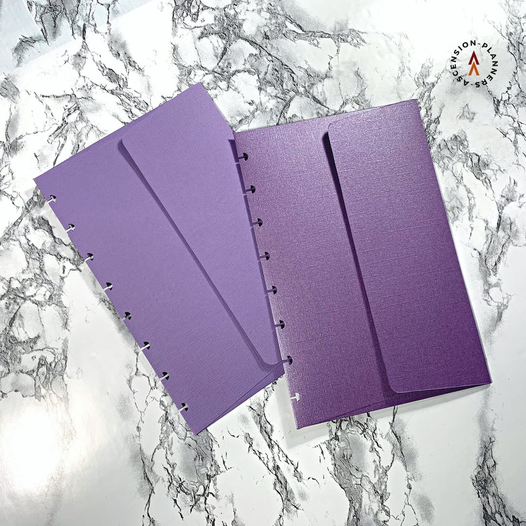 Discbound Planner Envelope in Matte & Shimmer Lilac | Half-letter ...